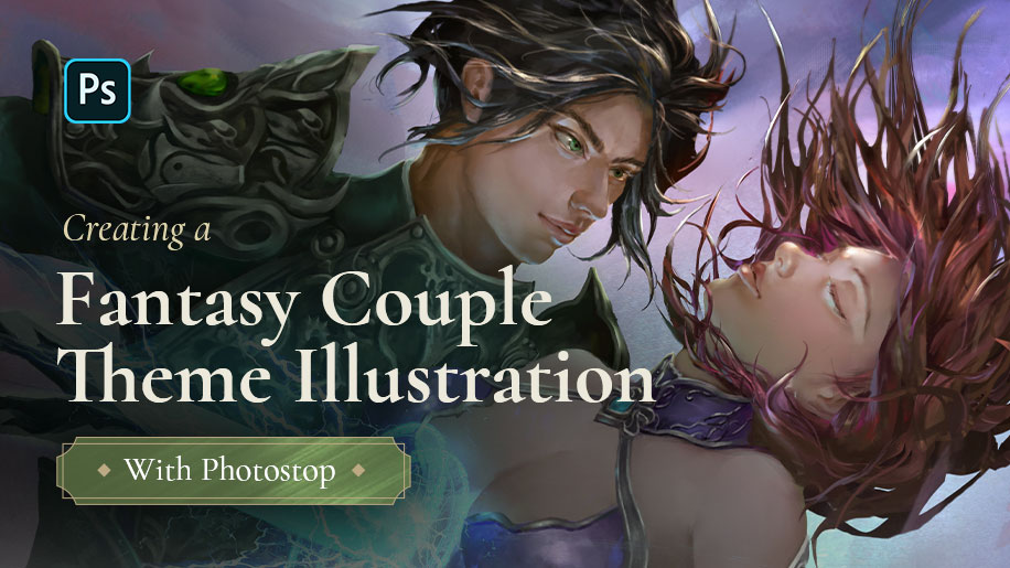 wingfox|Creating a Fantasy Couple Theme Illustration with Photoshop ...