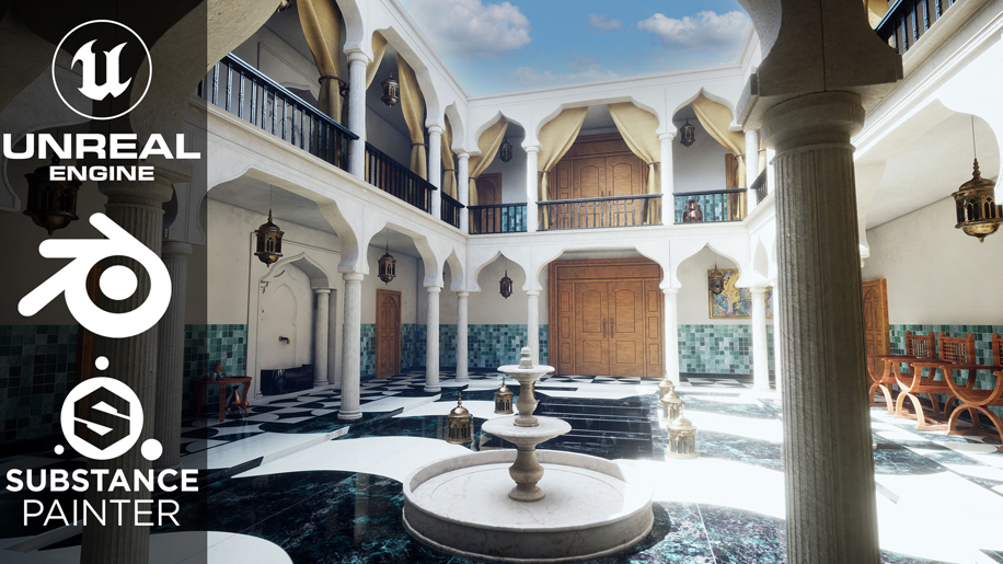 wingfox|Creating a Moroccan Riad Environment in Unreal Engine 5_Yiihuu.cc