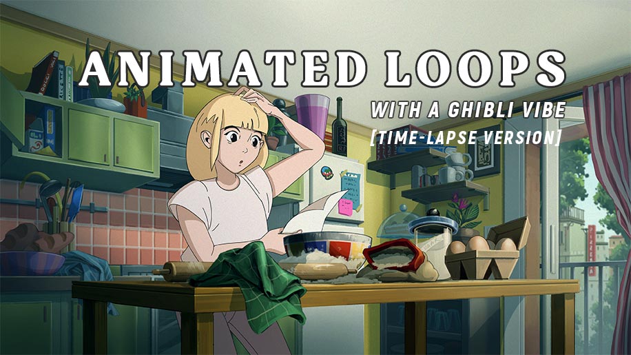 wingfox|Animated Loops With A Ghibli Vibe【Time-lapse Version】_Yiihuu.cc