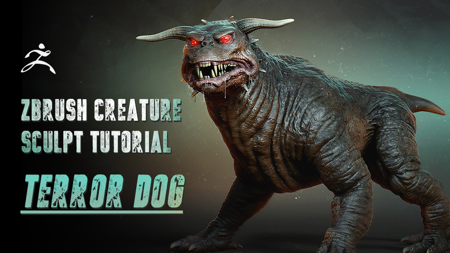 wingfox|ZBrush Creature Sculpt Tutorial - Terror Dog_Yiihuu.cc