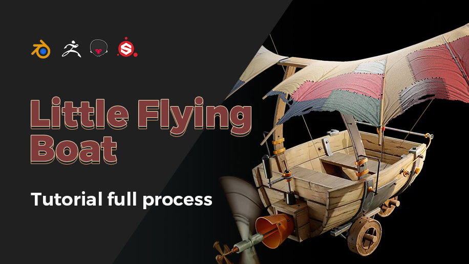 wingfox|Little Flying Boat - Tutorial full process_Yiihuu.cc