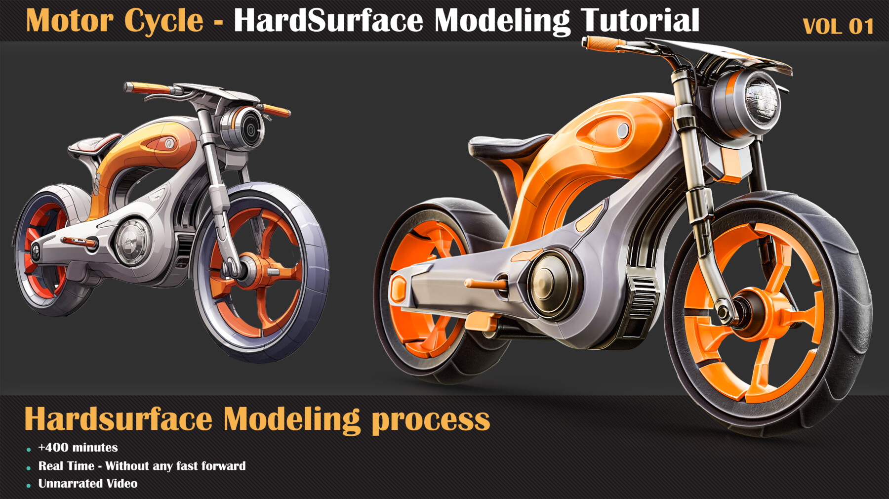 wingfox|Hard surface Tutorial Collection Vol1 - Motorcycle_Yiihuu.cc