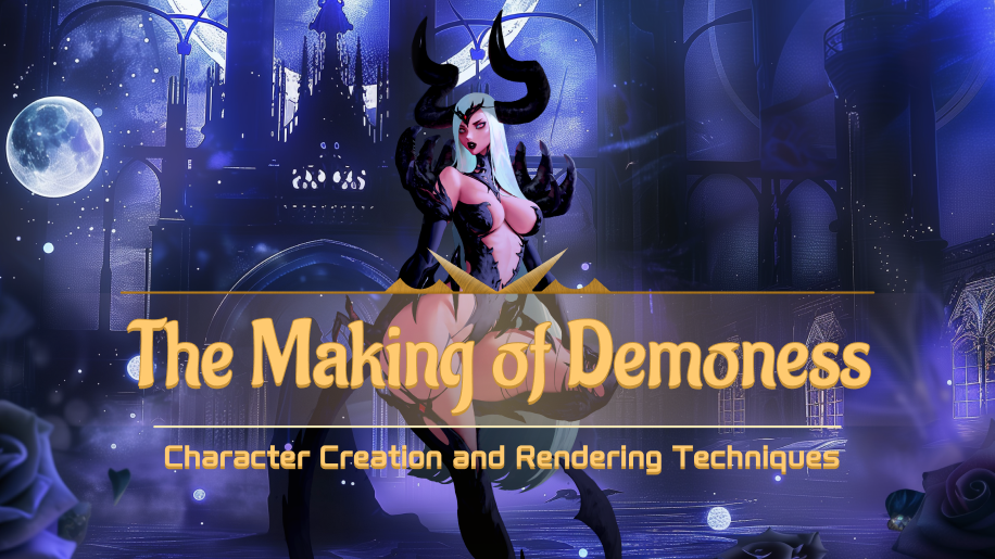wingfox|The Making of Demoness: Character Creation and Rendering Techniques_Yiihuu.cc