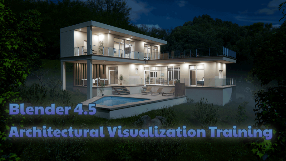 Architecture with Blender| modeling, lighting, rendering