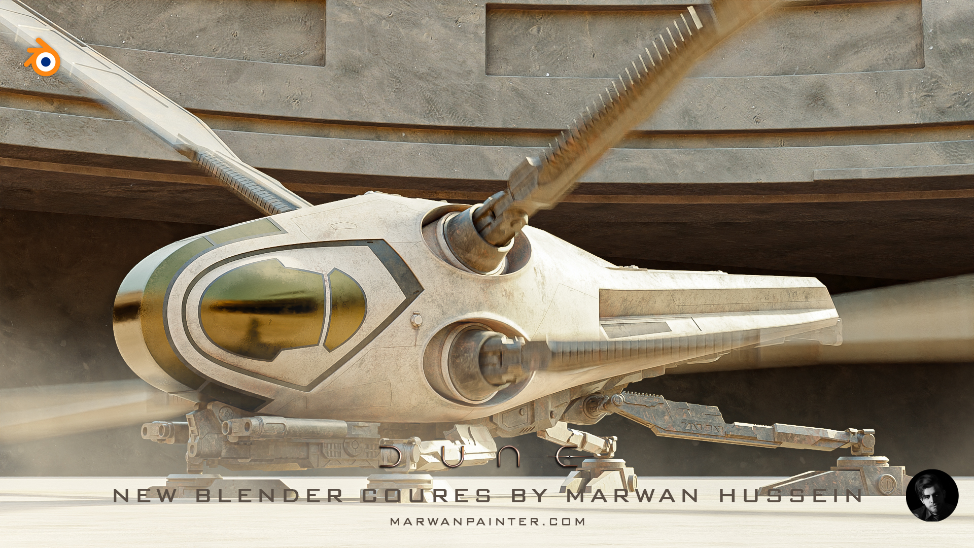 wingfox|BLENDER: Creating the Dune Ornithopter from start to finish_Yiihuu.cc