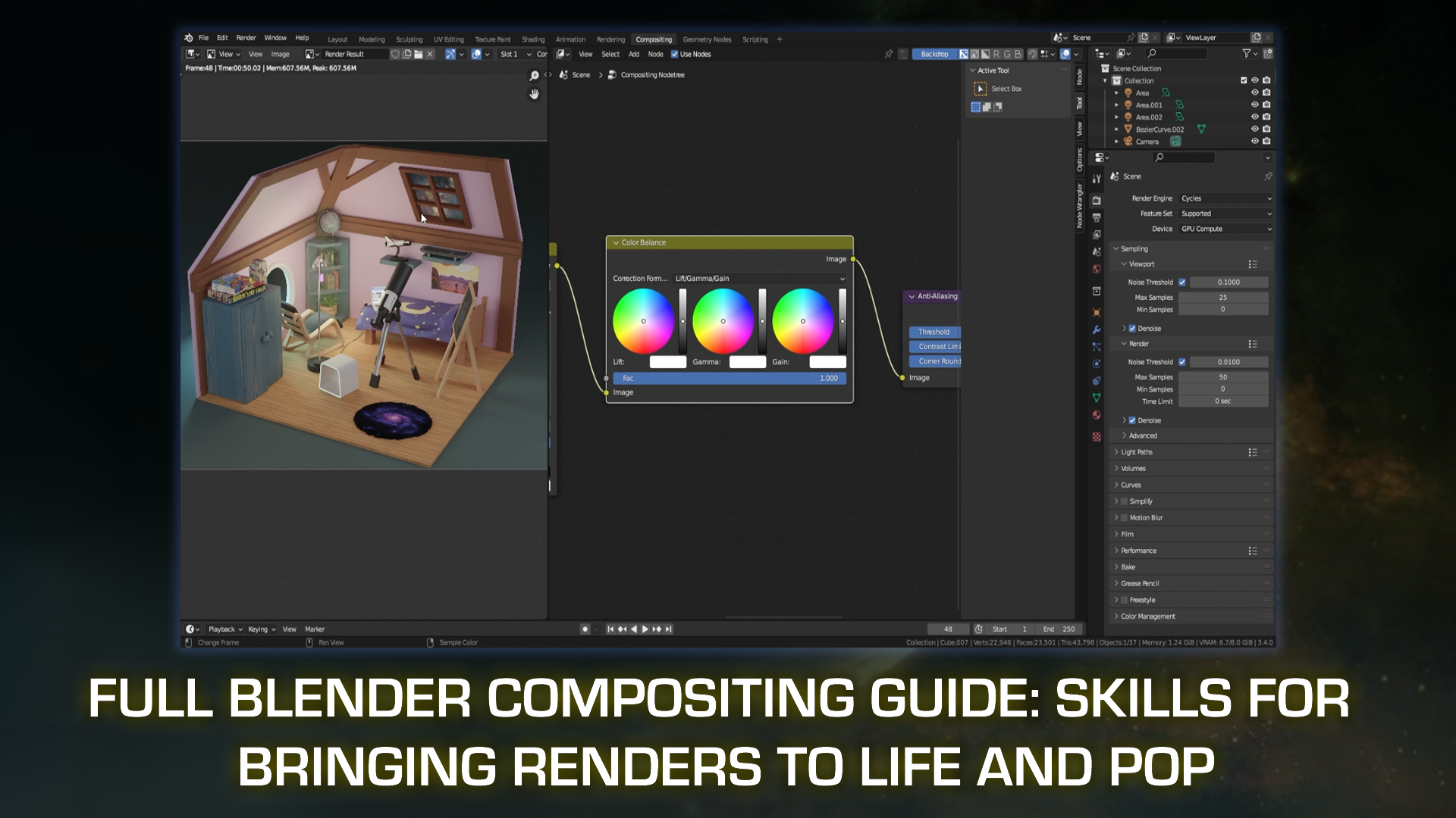 wingfox|Mastering the Art of Isometric Room Design in Blender 3_Yiihuu.cc