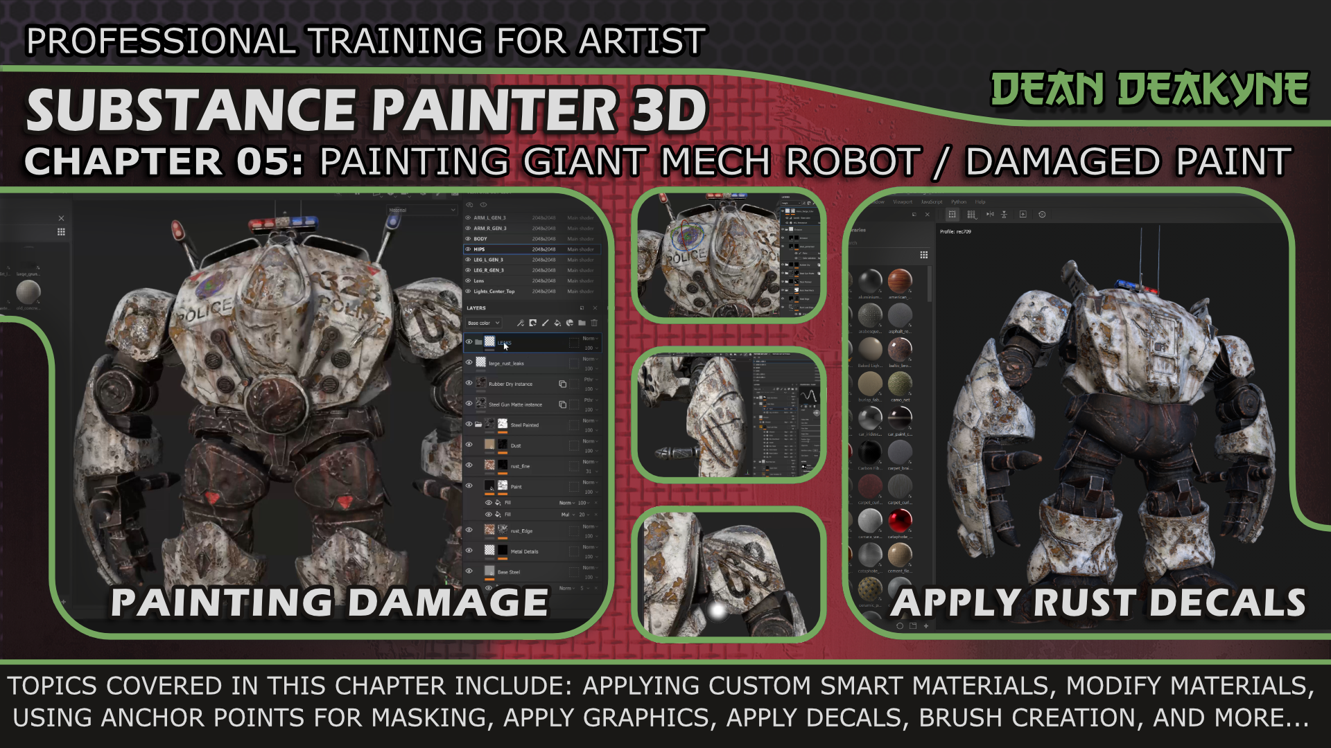 wingfox|Painting Damage with Mech Robots In Substance Painter_Yiihuu.cc